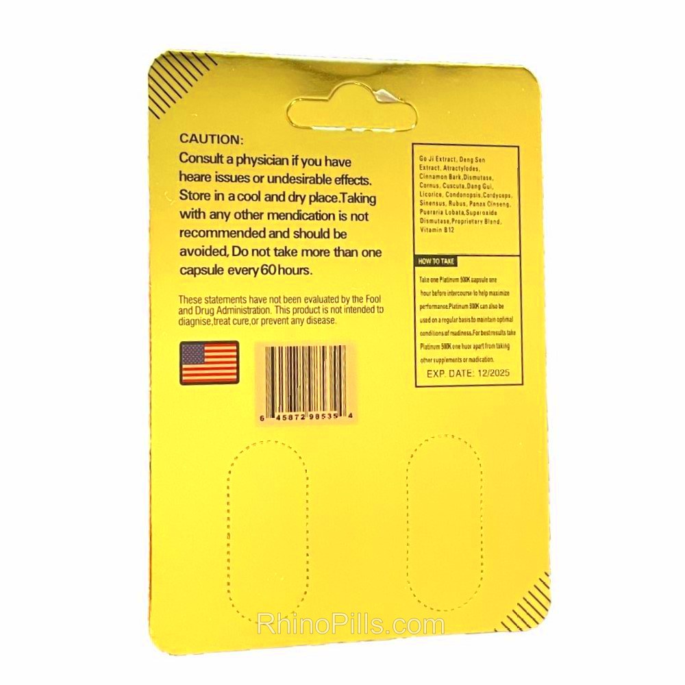 Rhino Gold 5000K 20 Pills - Rhino Pills
