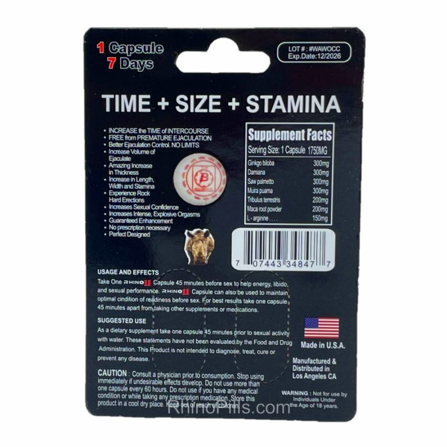 Rhino 11 Platinum 5000K 20 Pills - Rhino Pills