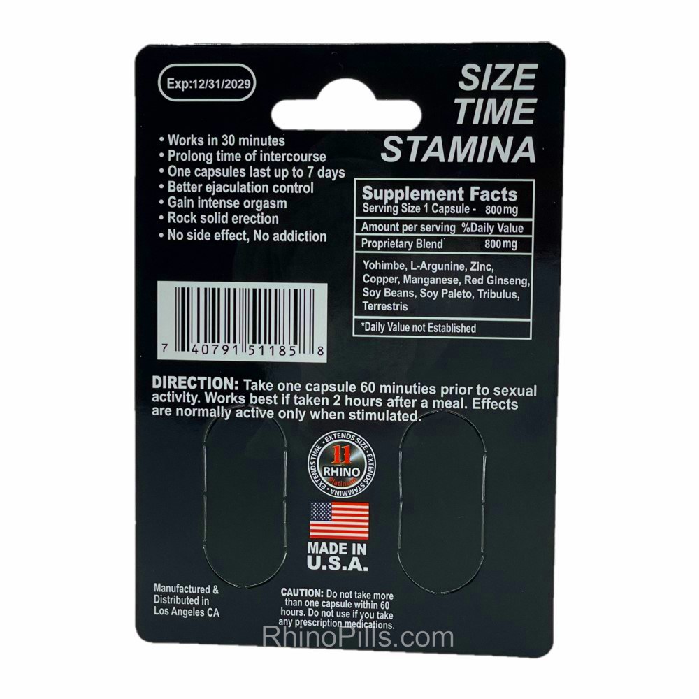 Rhino 11 Platinum Plus 1000K 20 Pills - Rhino Pills